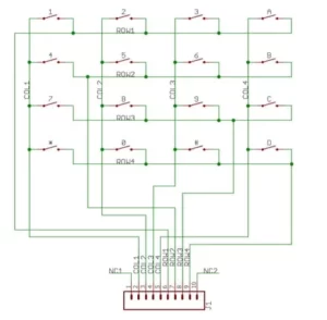 Buy 4×4 Matrix 16-Key Keyboard Keypad Telephone Style - RoboComp.in