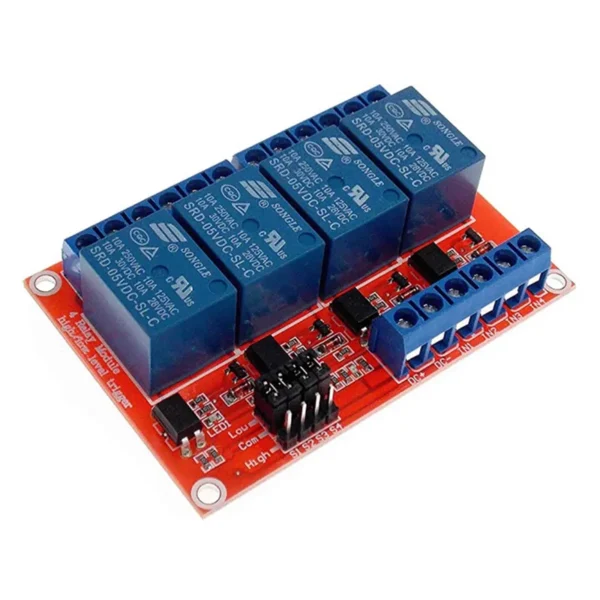 Buy 4 Channel 5V Relay Module High and Low Level Trigger Relay Module ...